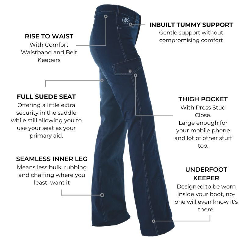 Bootcut Horse Riding Jeans | Full Seat & Thigh Pocket - Ride Proud Clothing